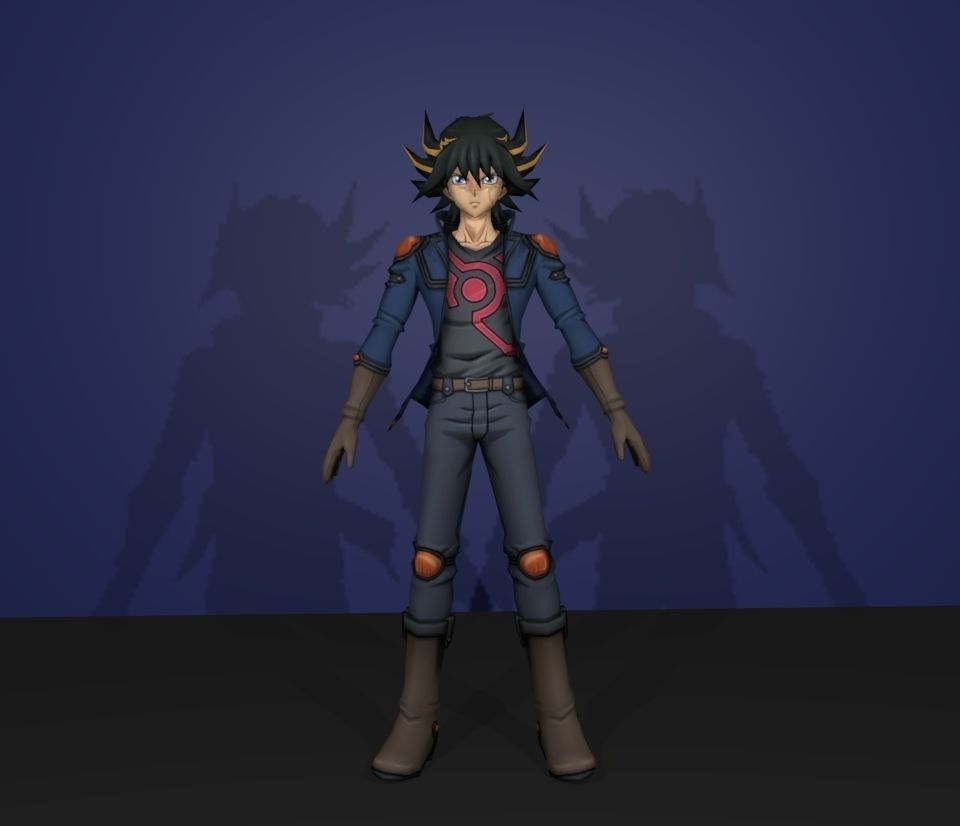 yusei 3D model animated rigged | CGTrader