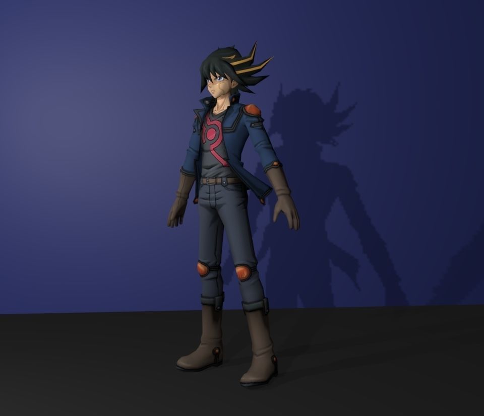 yusei 3D model animated rigged | CGTrader
