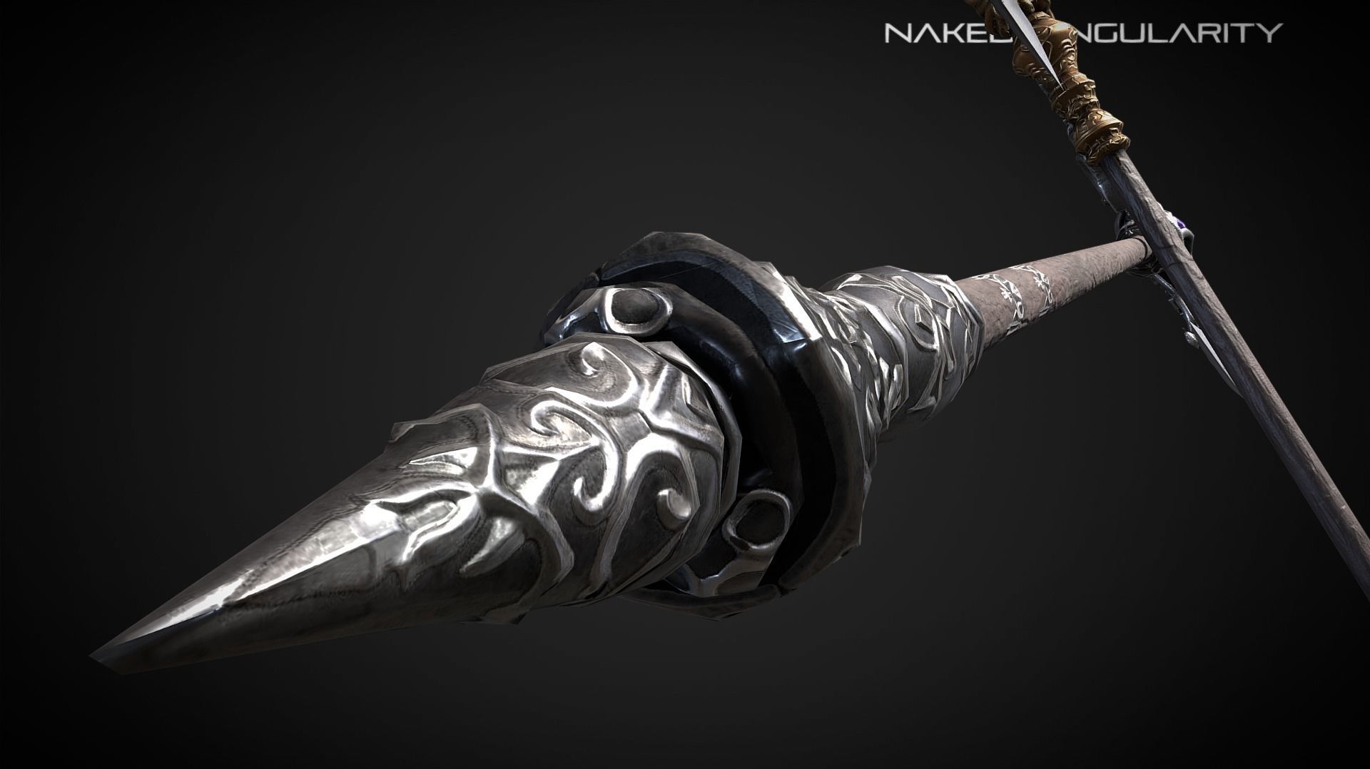 3D model Tri angel halberd Medieval dark fantasy VR / AR / low-poly ...