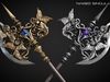 3D model Tri angel halberd Medieval dark fantasy VR / AR / low-poly ...