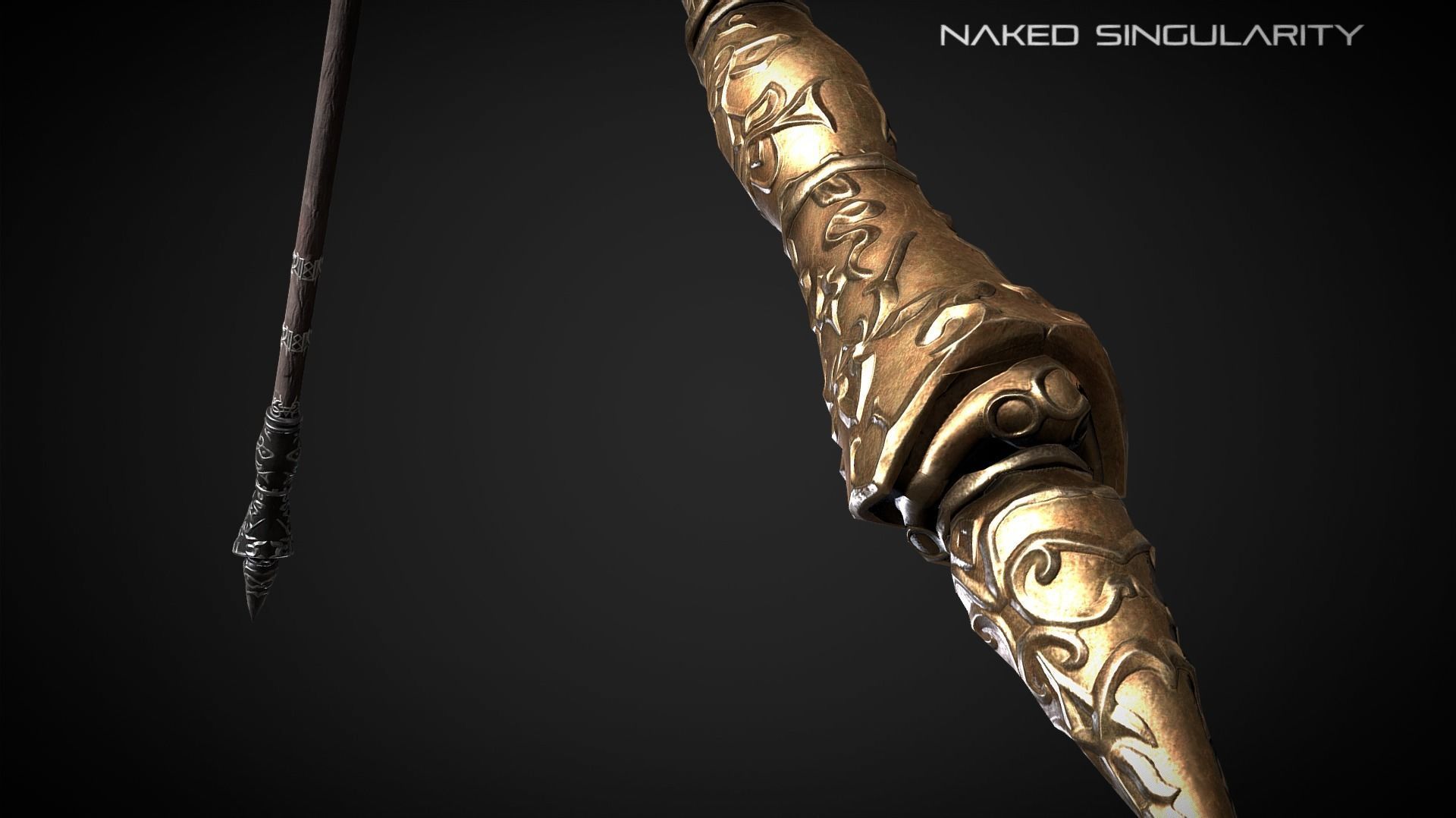 3D model Tri angel halberd Medieval dark fantasy VR / AR / low-poly ...