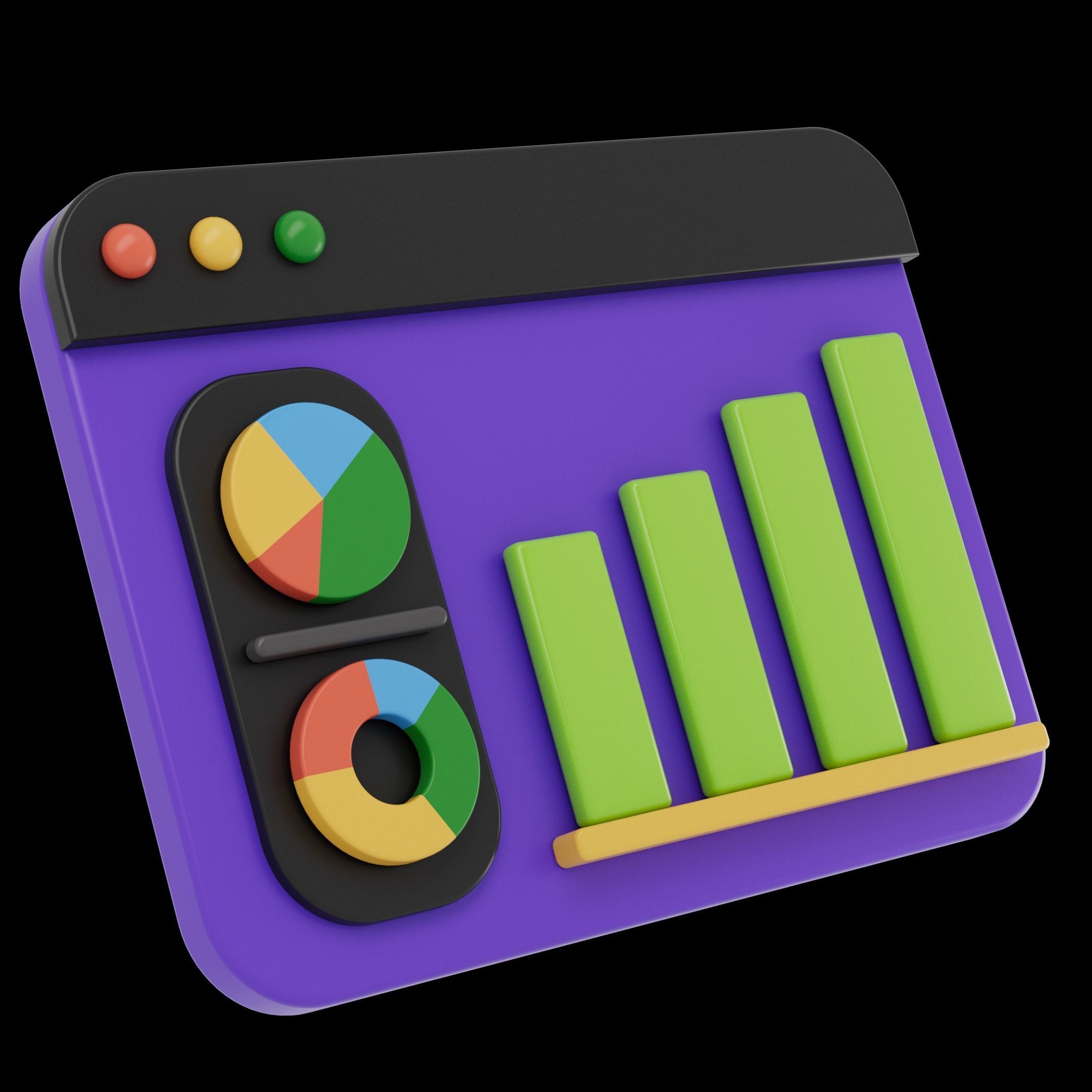 3D model Animated Business Analytics 3D Models Icon No9 VR / AR / low ...