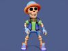 3D model 3D Skeleton Low Poly Subway Surfers Style RIGGED VR / AR / low ...