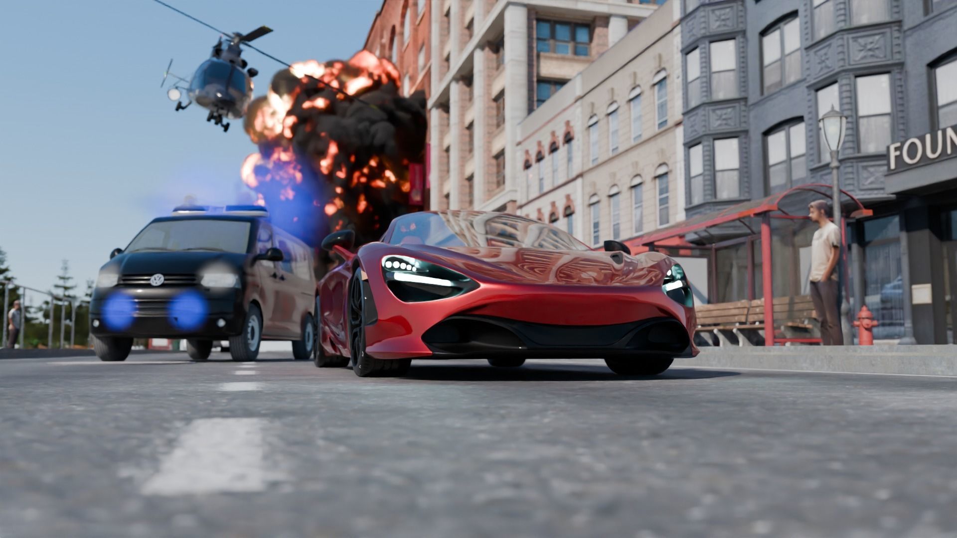 McLaren Police Chase free 3D model | CGTrader