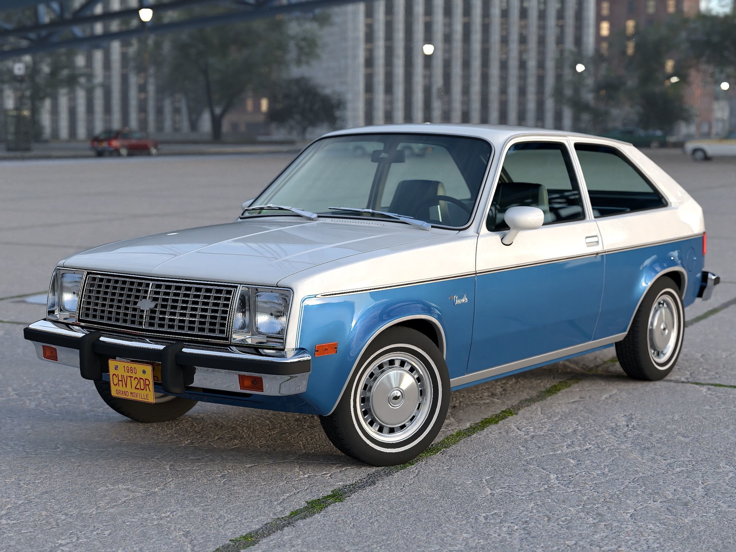 Chevrolet Chevette 2-door 1980 3D model animated rigged | CGTrader
