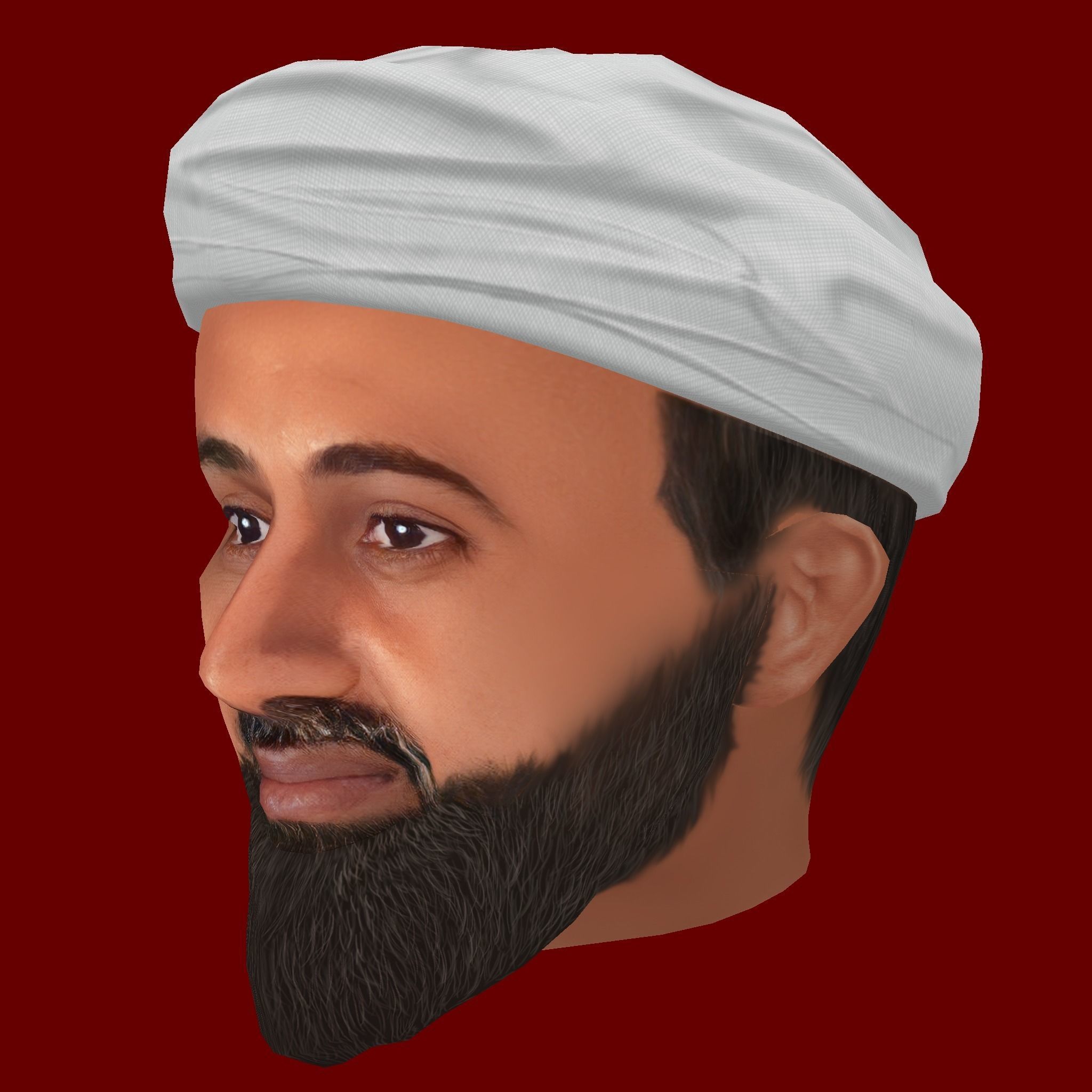 3D model Low Poly Head of Osama bin Laden VR / AR / low-poly | CGTrader