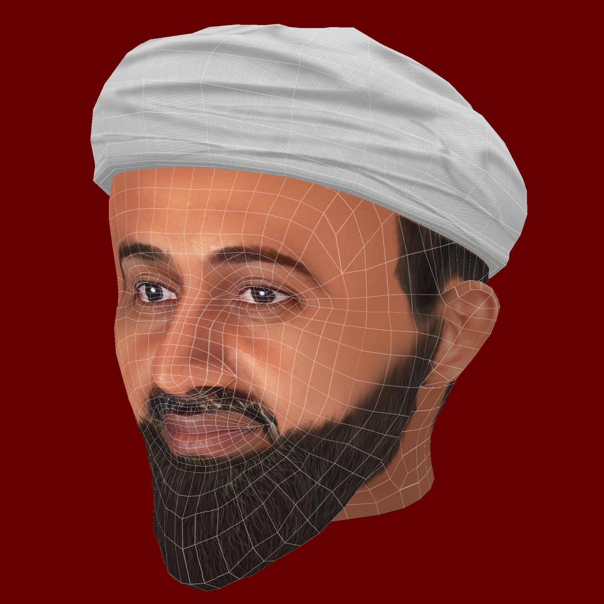3D model Low Poly Head of Osama bin Laden VR / AR / low-poly | CGTrader
