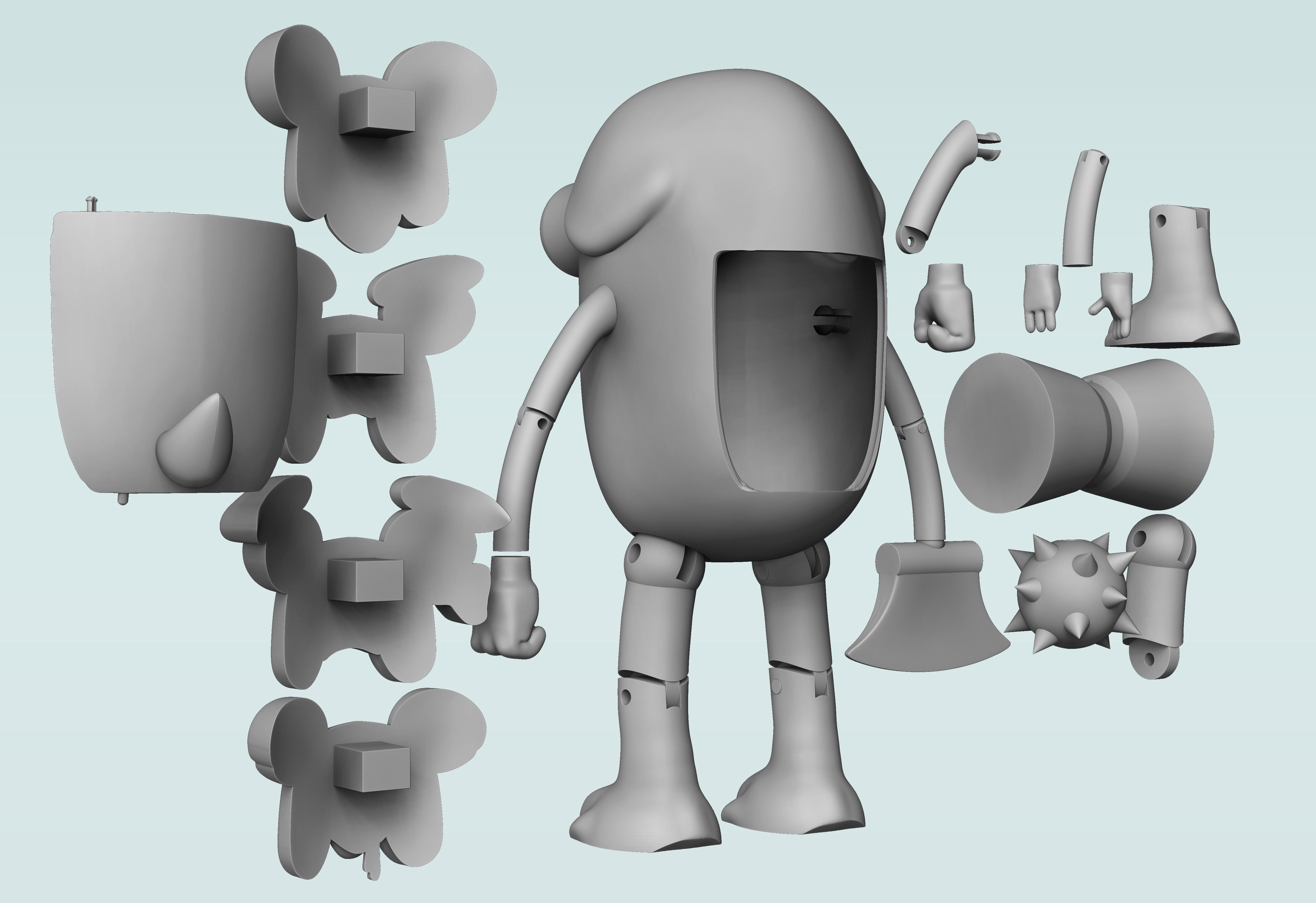 Jake the Dog figure free 3D model 3D printable | CGTrader