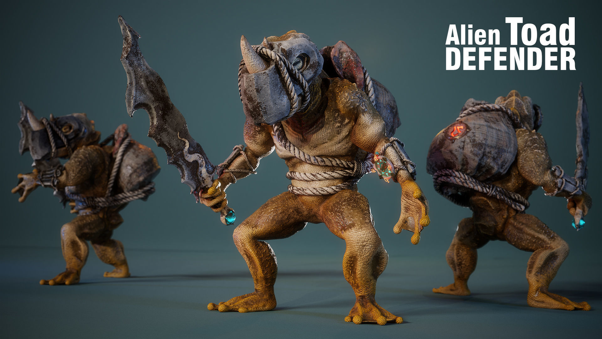 3D model Alien Toad Defender - Game Ready VR / AR / low-poly | CGTrader