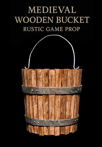 3D Medieval Wooden Bucket 3D model | CGTrader