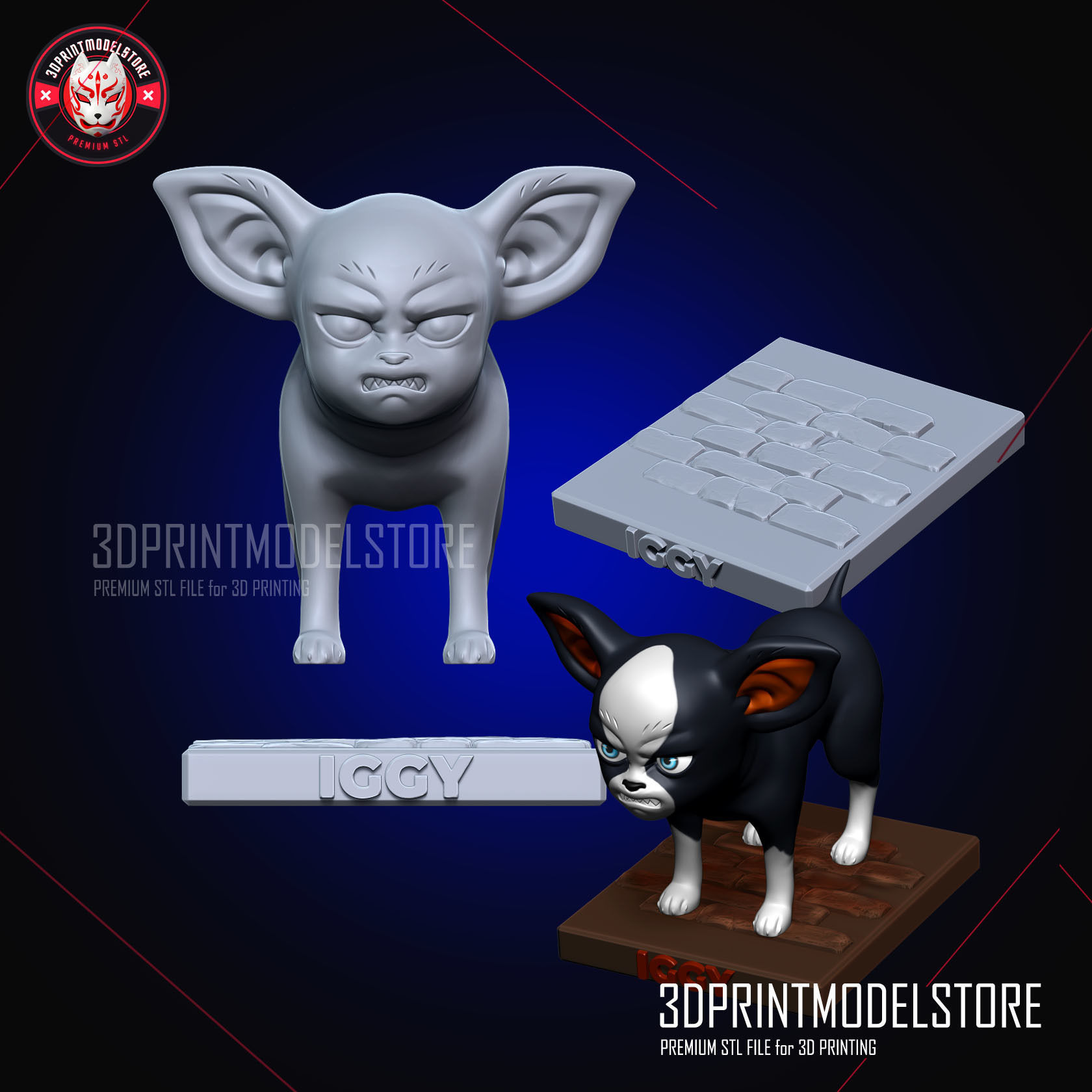 Iggy Jojo Bizarre Adventure 3D model 3D printable | CGTrader