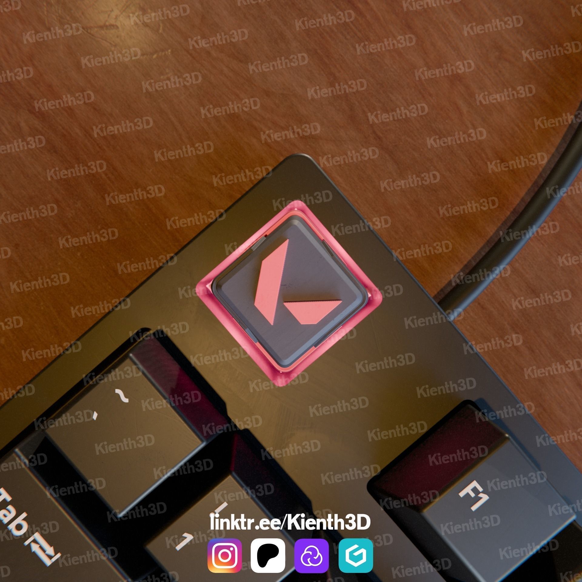 Valorant Logo Keycap free 3D model 3D printable | CGTrader