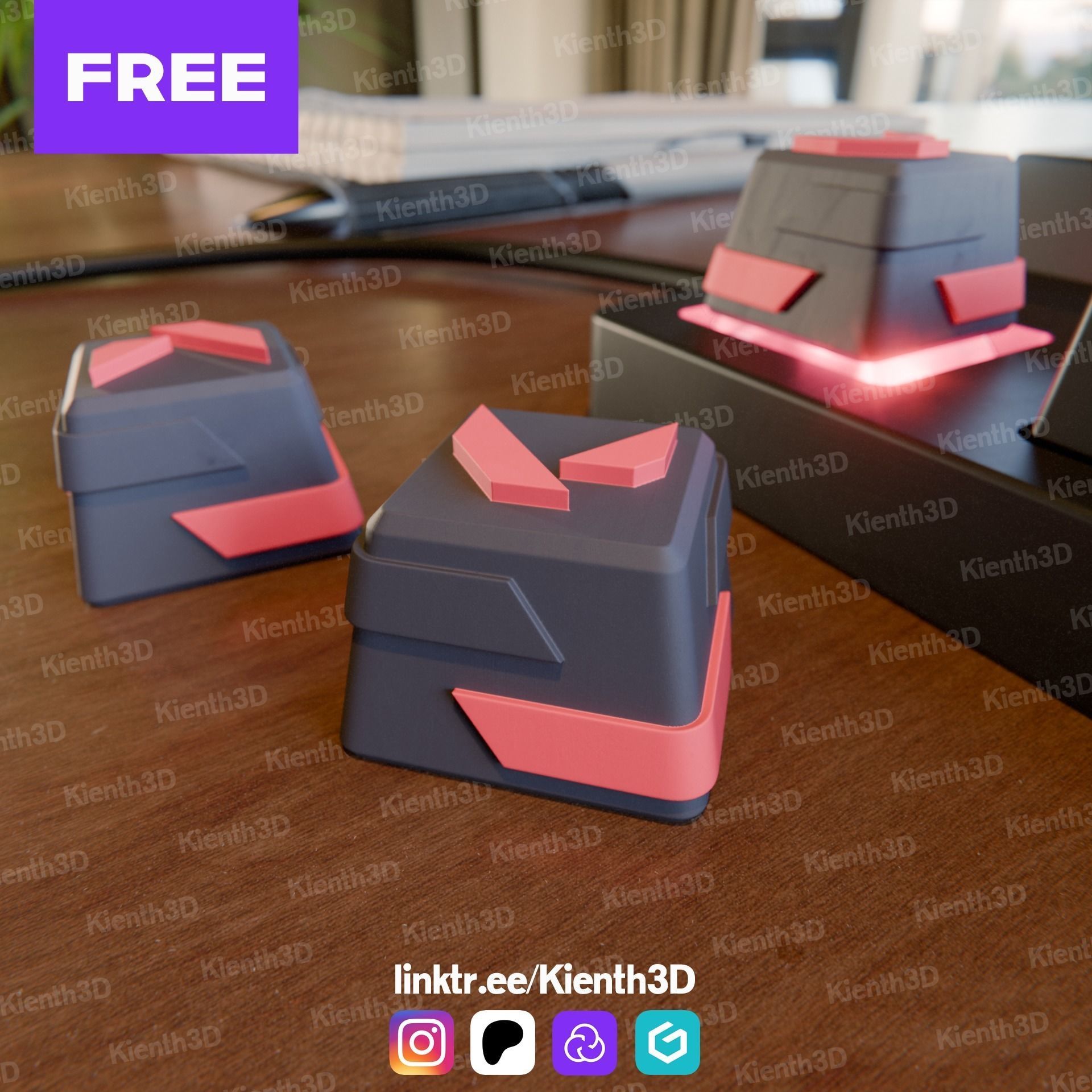 Valorant Logo Keycap free 3D model 3D printable | CGTrader