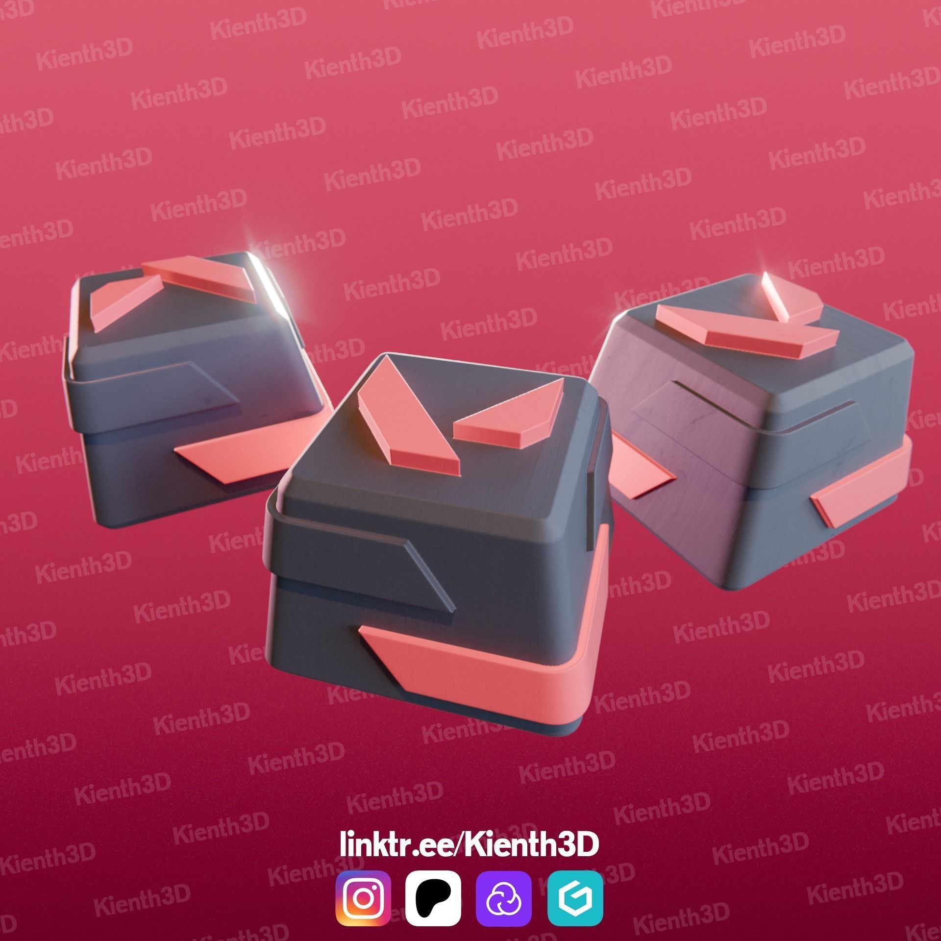 Valorant Logo Keycap free 3D model 3D printable | CGTrader