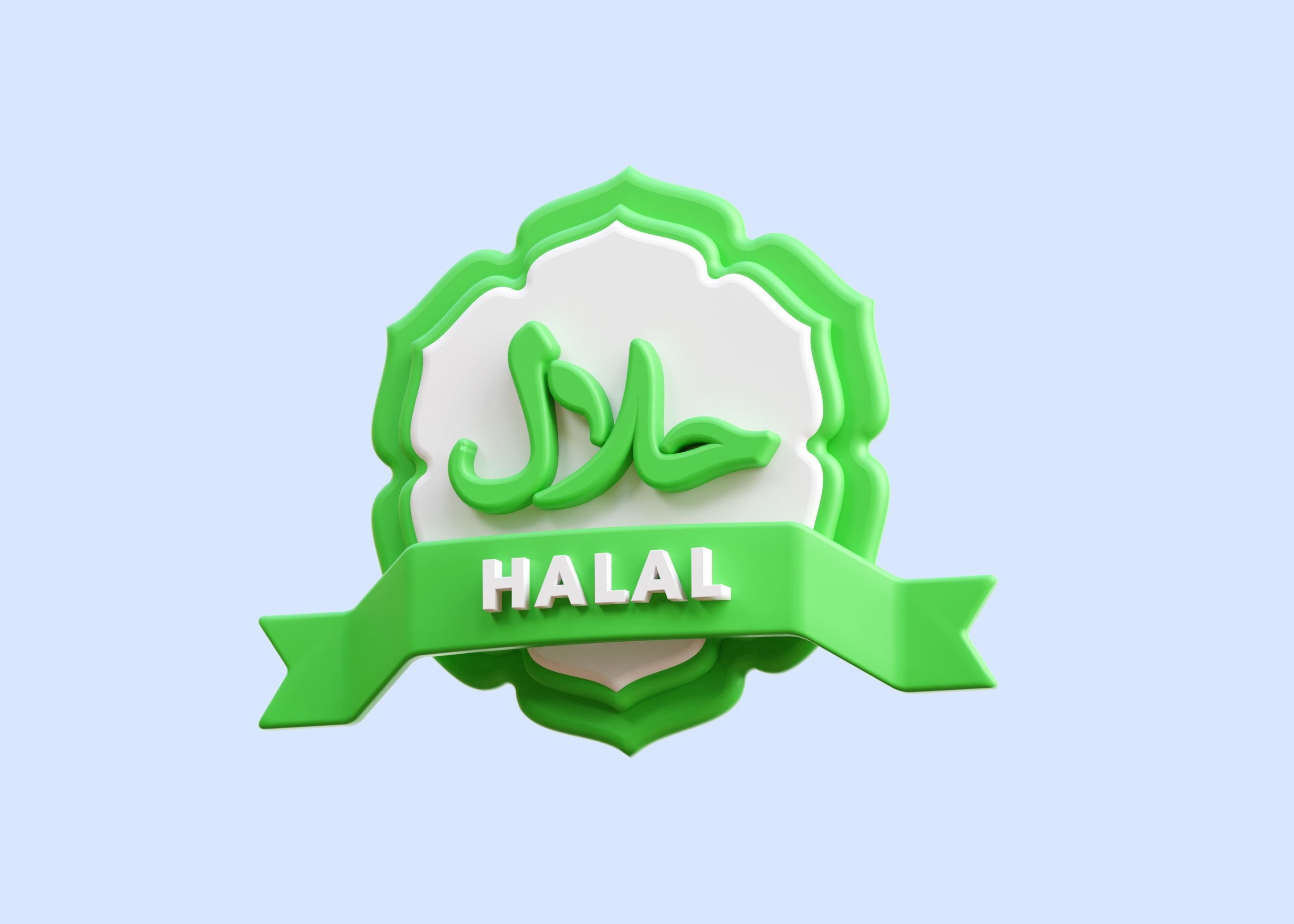 3D model Halal Badge Illustration VR / AR / low-poly | CGTrader