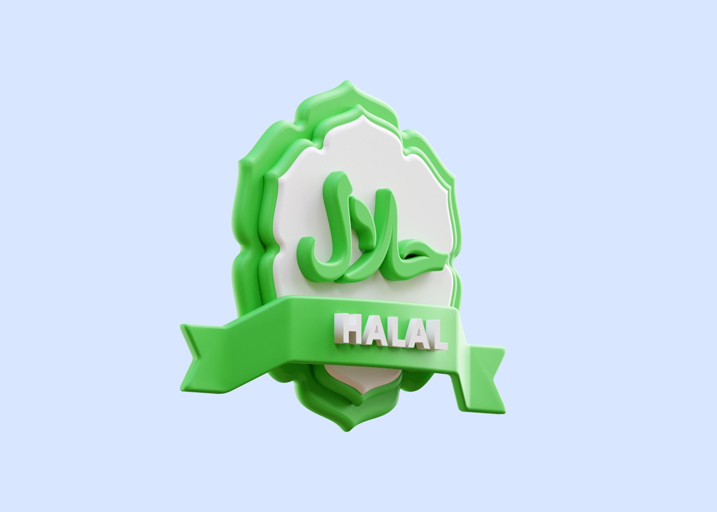 3D model Halal Badge Illustration VR / AR / low-poly | CGTrader