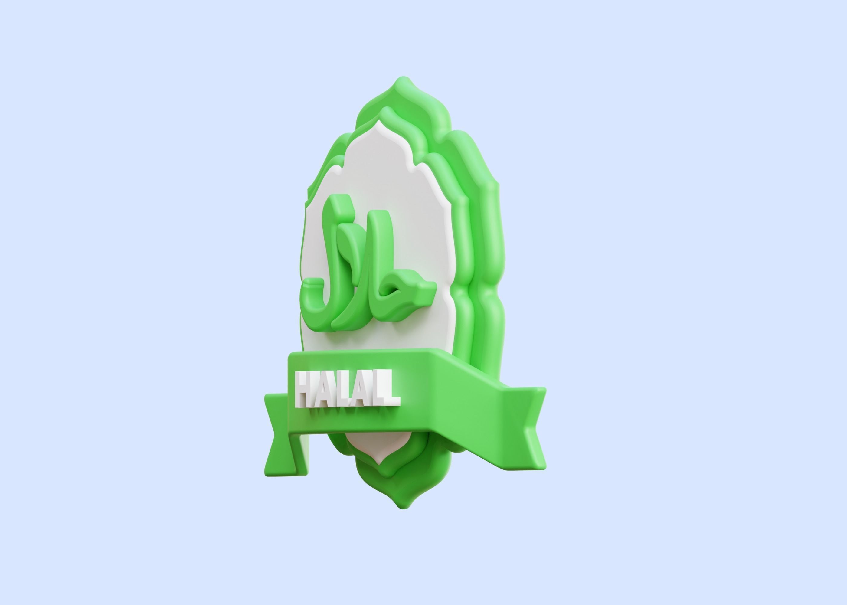 3D model Halal Badge Illustration VR / AR / low-poly | CGTrader