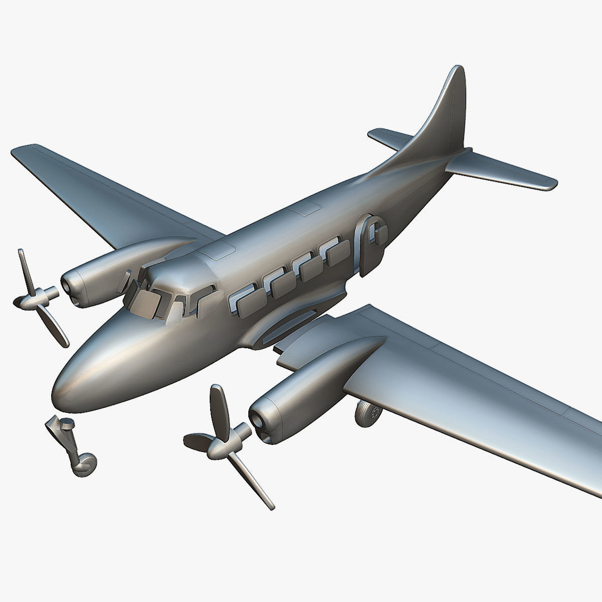 de Havilland DH-104 Dove - 3D Printable Model 3D model 3D printable ...