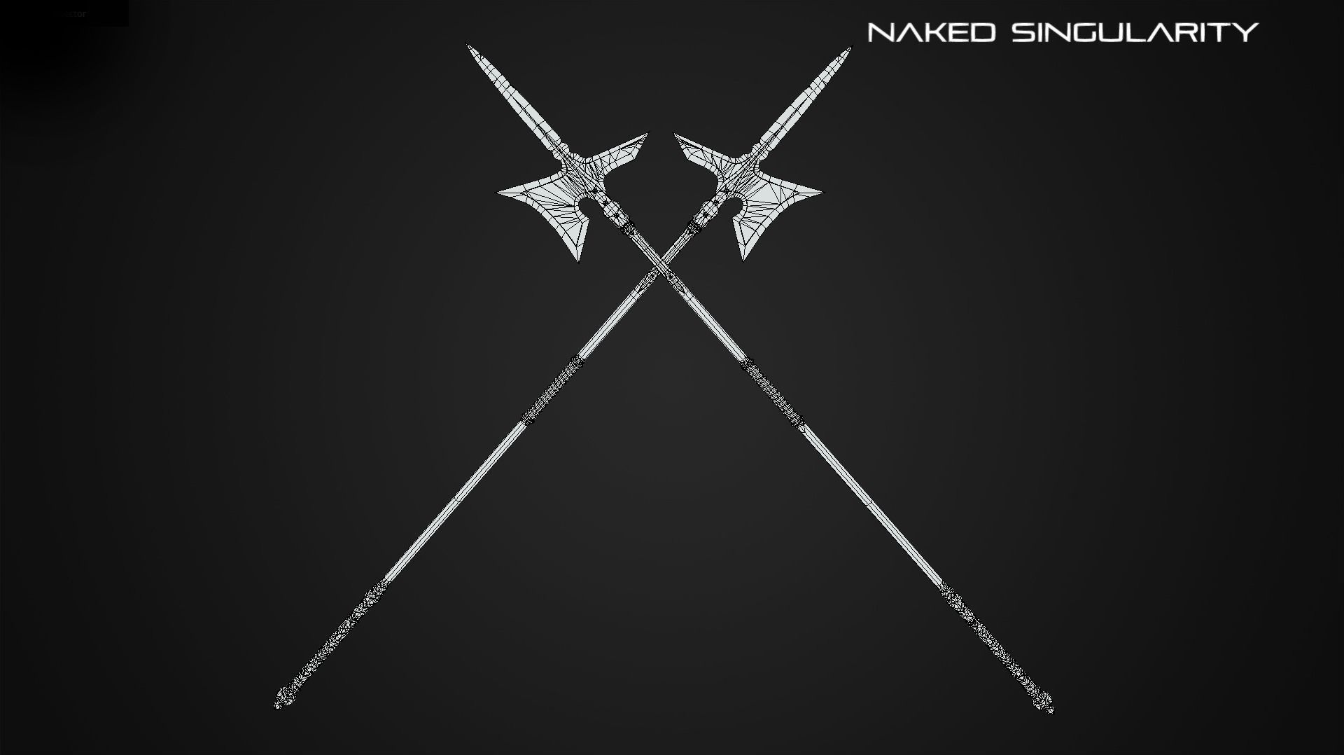 3D model Light halberd Medieval dark fantasy weapon VR / AR / low-poly ...