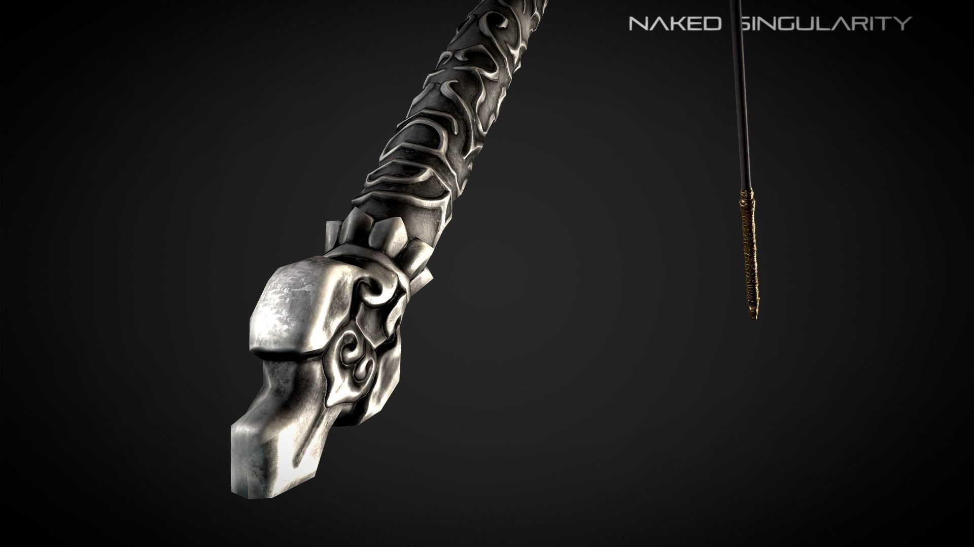 3D model Light halberd Medieval dark fantasy weapon VR / AR / low-poly ...