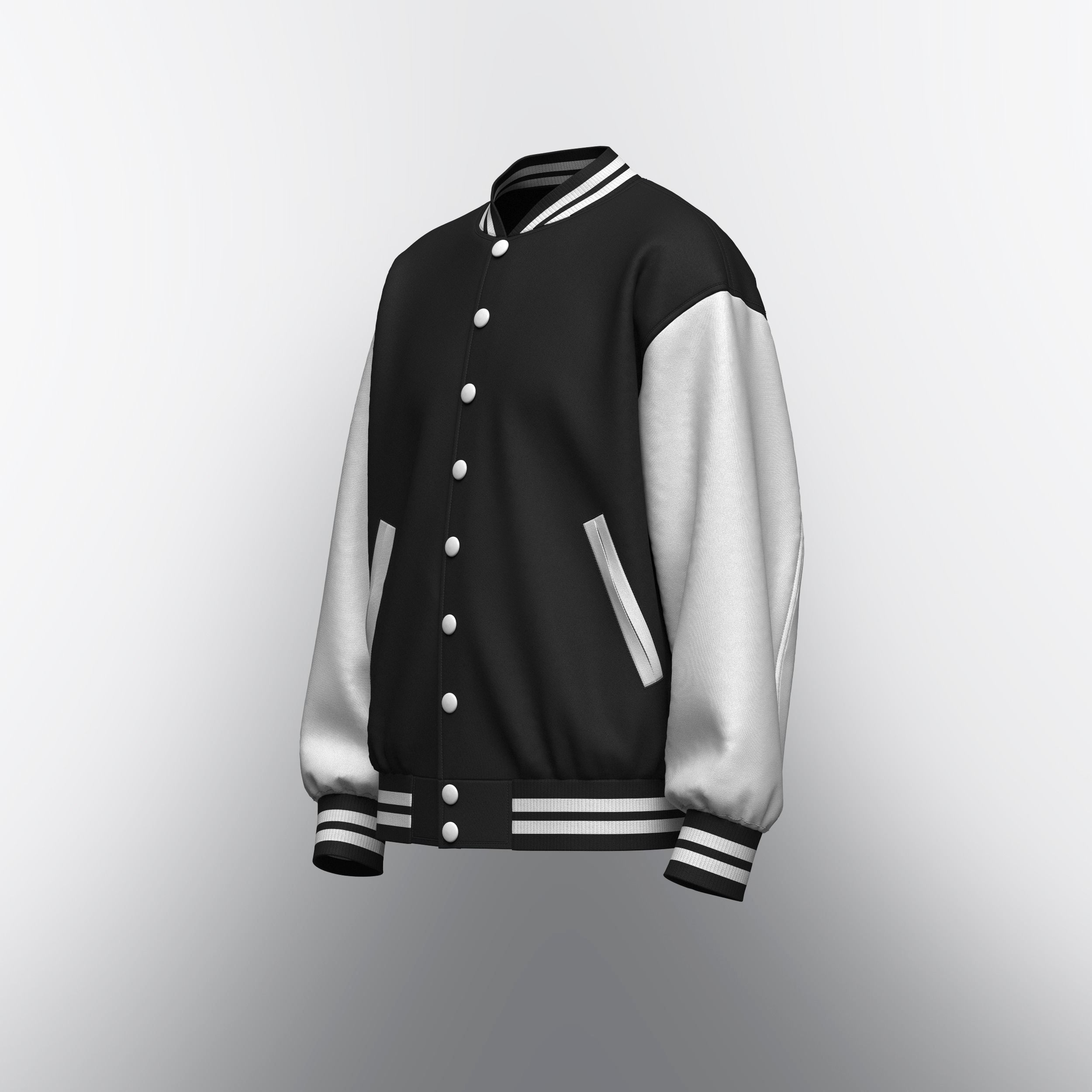 Mens Oversized Varsity Jacket 3d Model 3D model | CGTrader