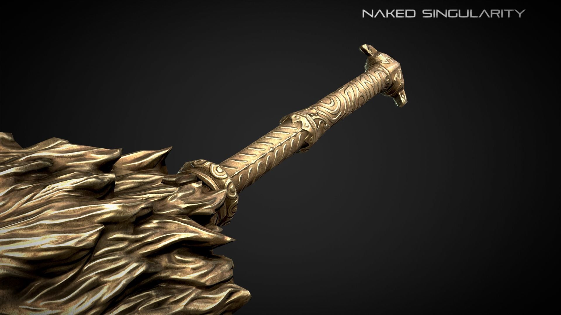 3D model Iron Wolf Sword Medieval dark fantasy VR / AR / low-poly ...