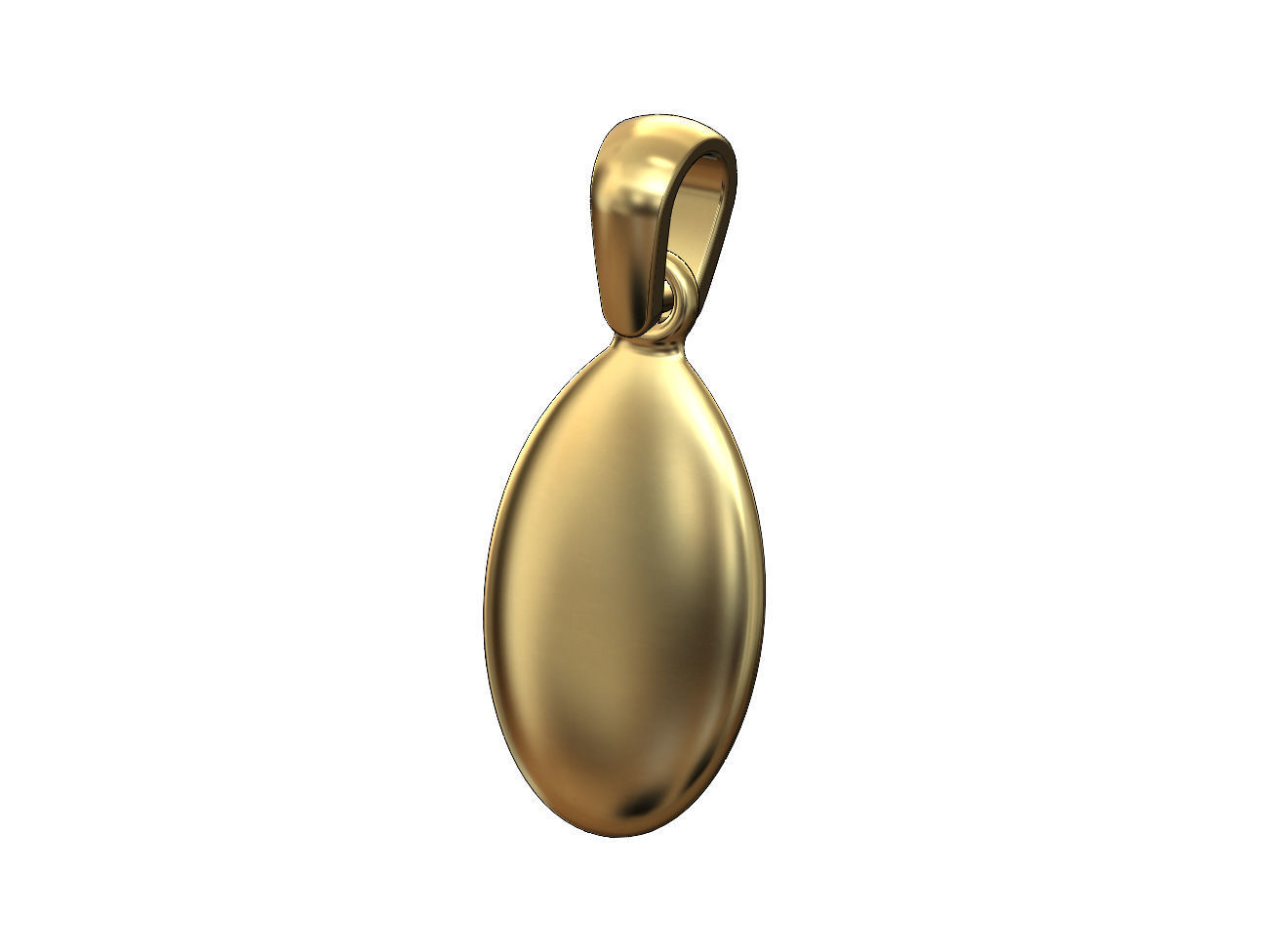 Simple teardrop almond pendant charm 3D model 3D printable | CGTrader