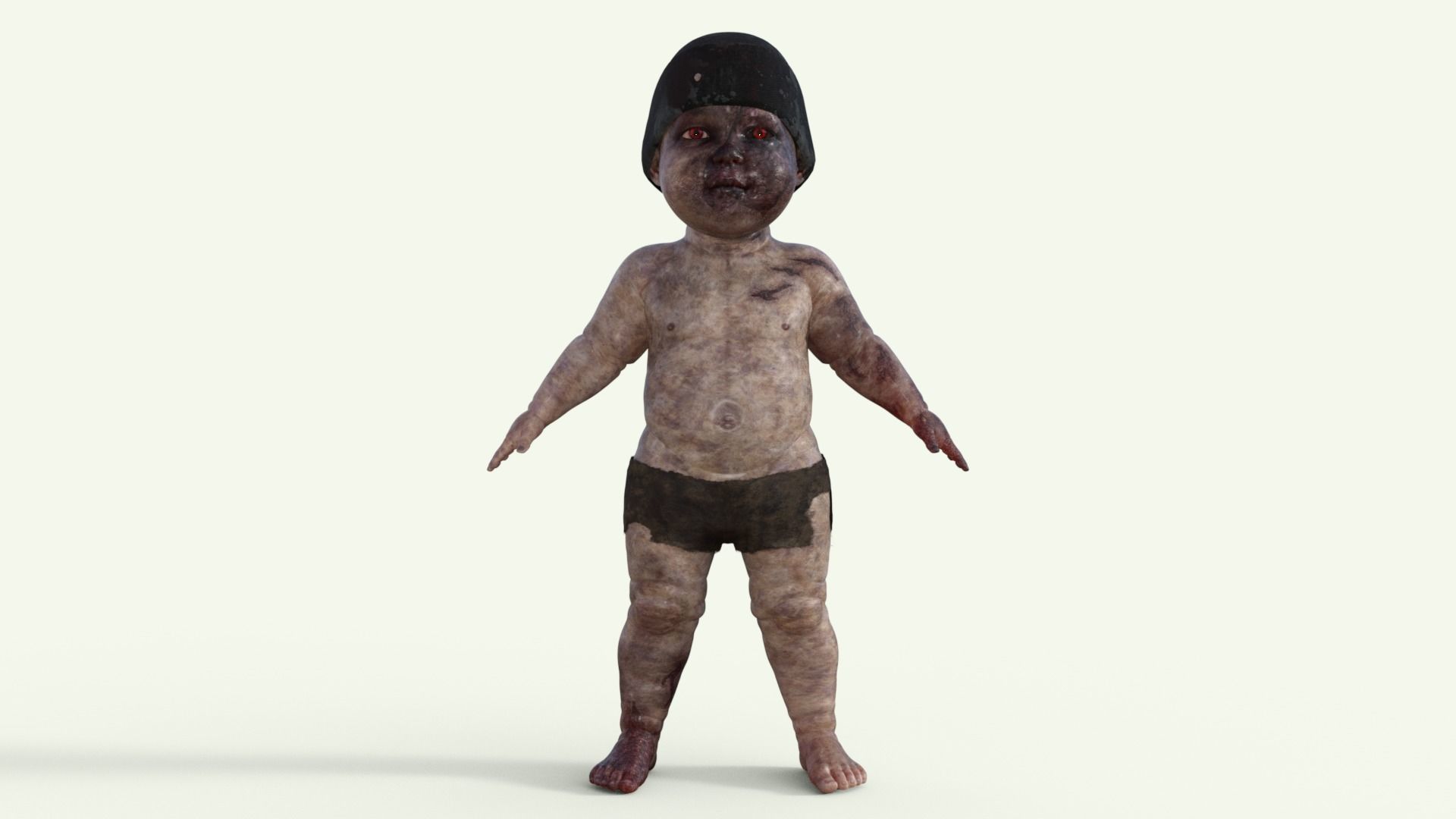 Scary Creature Baby Rigged 3D model rigged | CGTrader