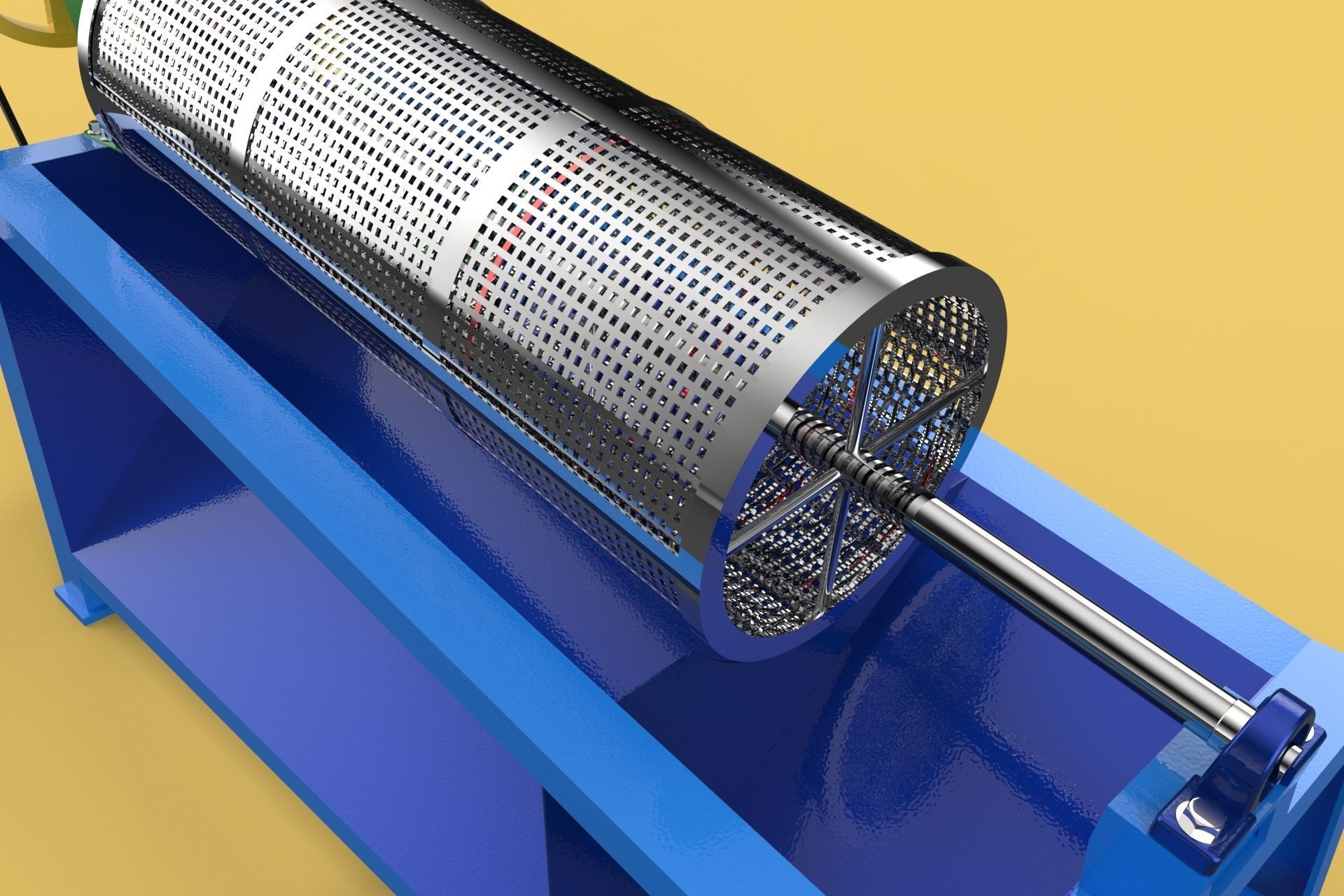 ROTARY DRUM SAND SIEVE MACHINE SCREENING SIEVER SEPARATOR GRAIN 3D ...