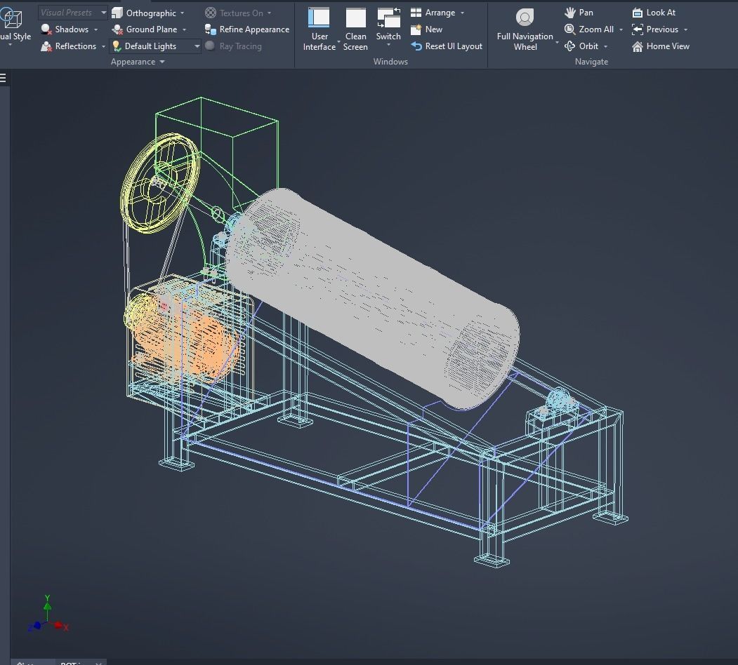 ROTARY DRUM SAND SIEVE MACHINE SCREENING SIEVER SEPARATOR GRAIN 3D ...