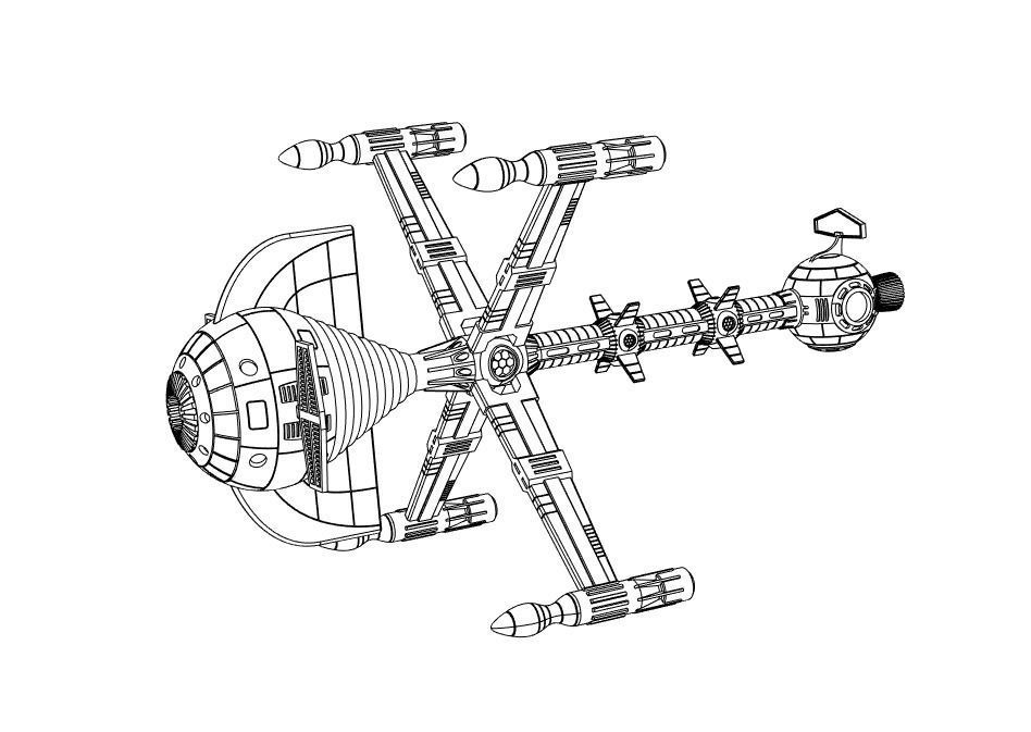 CyberLAB starship - Captain FLAM- 3D print files 3D model 3D printable ...