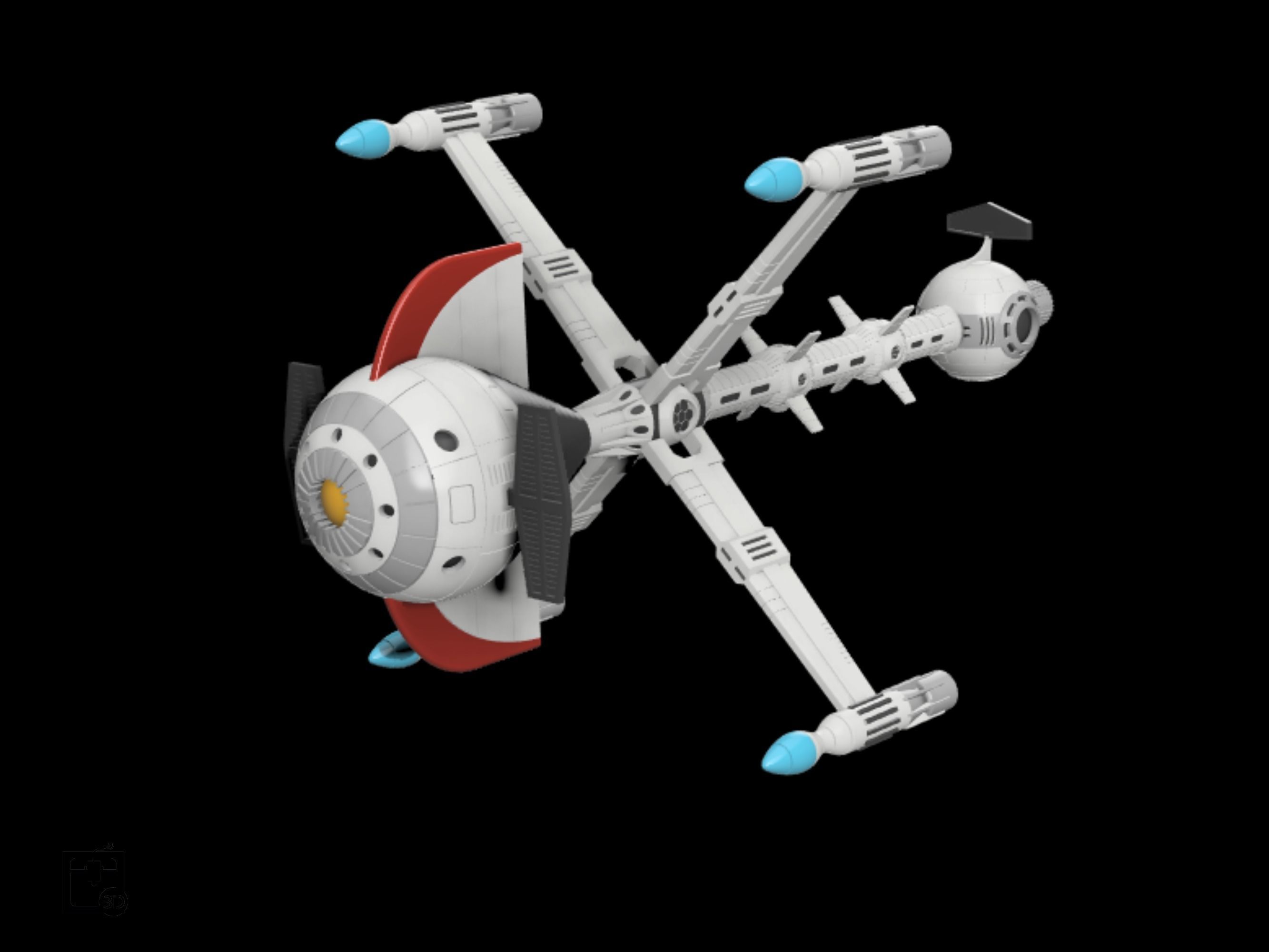 CyberLAB starship - Captain FLAM- 3D print files 3D model 3D printable | CGTrader