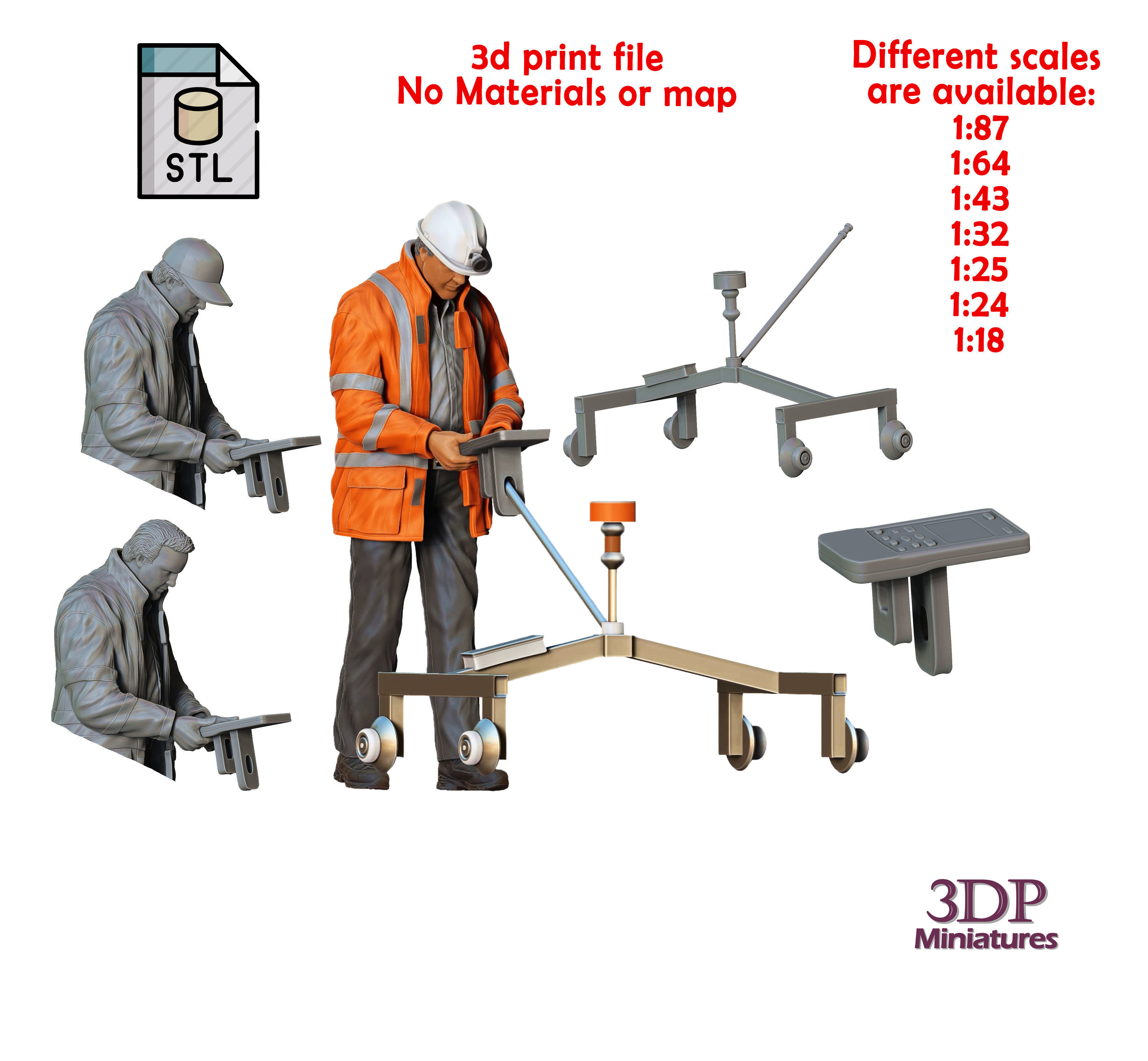 N3 Railway Track Surveyor 3D model 3D printable | CGTrader