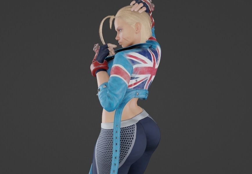 sf6 cammy white 3d model for blender 3D model rigged | CGTrader