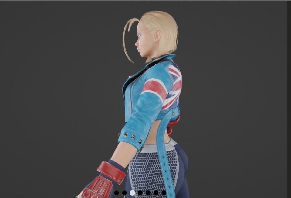 sf6 cammy white 3d model for blender 3D model rigged | CGTrader
