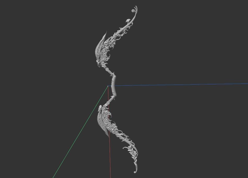 Tsukuyomi Moonlit Greatbow and Quiver from Final Fantasy XIV 3D model ...