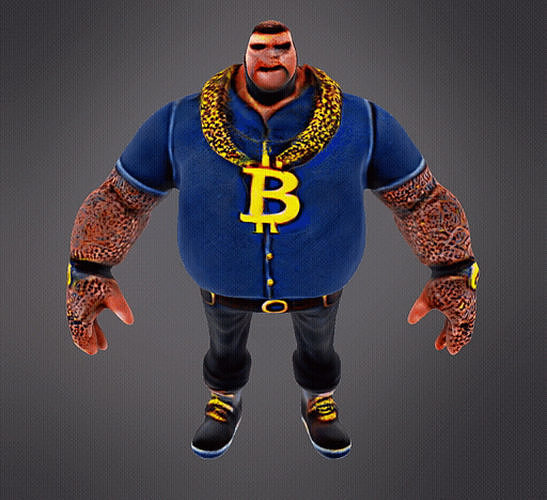 Bitcoin man 3D model 3D printable | CGTrader