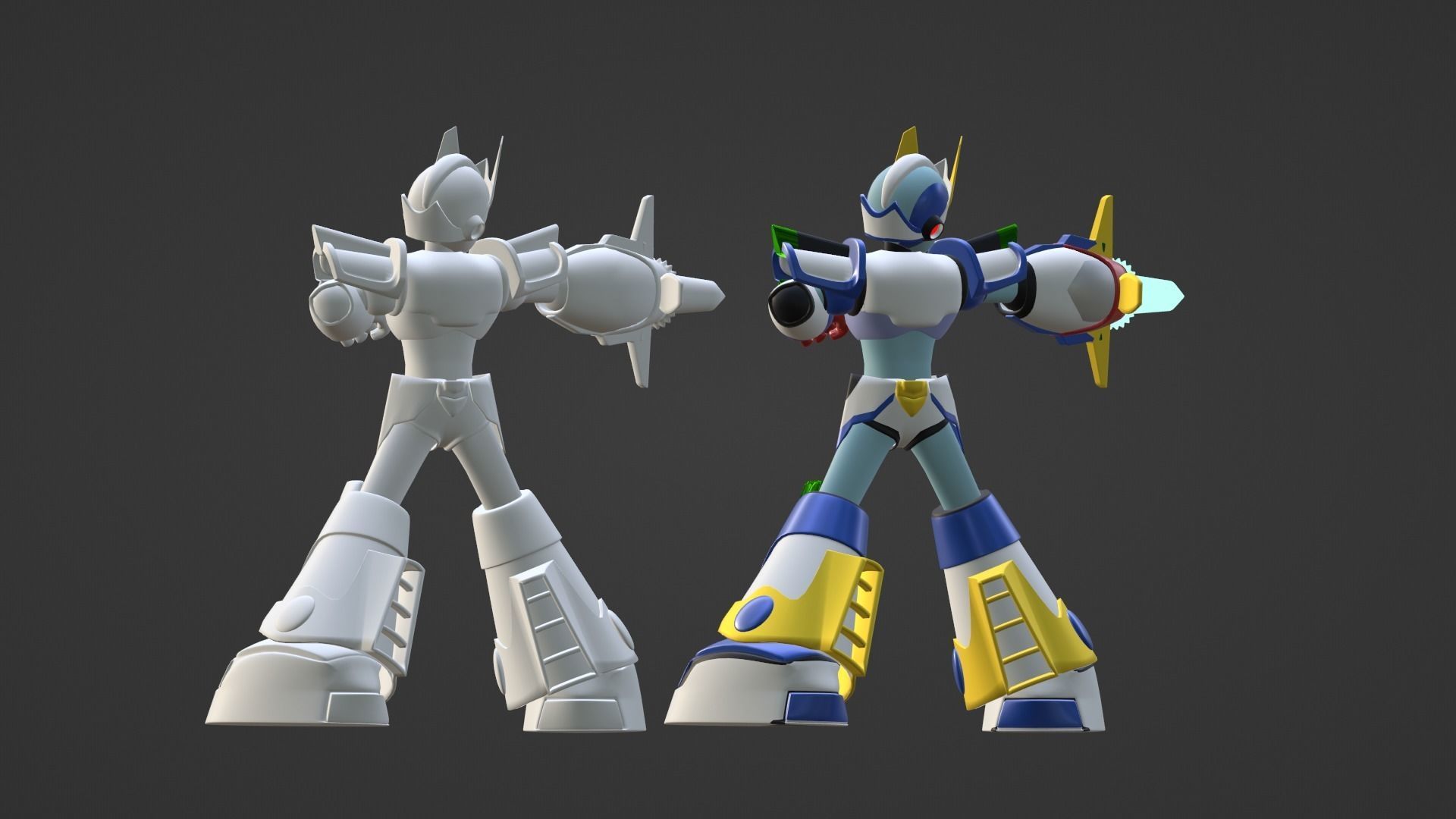 Megaman Blade Armor - Mega Man X6 3D model rigged | CGTrader