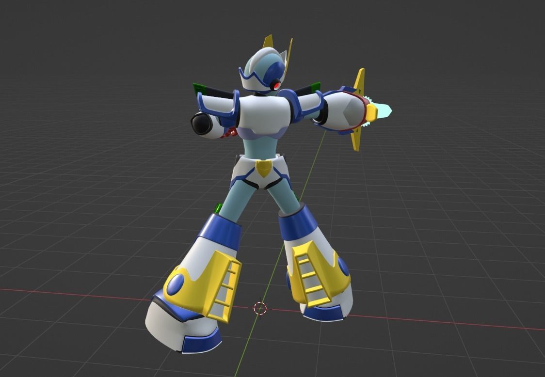 Megaman Blade Armor - Mega Man X6 3D model rigged | CGTrader