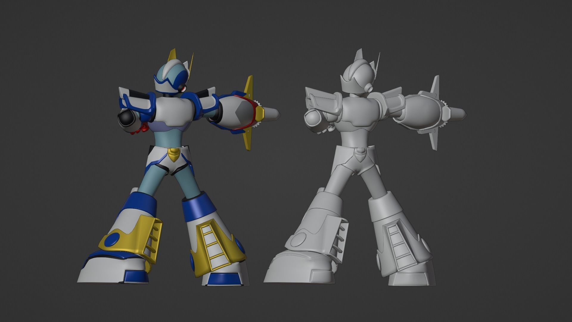 Megaman Blade Armor - Mega Man X6 3D model rigged | CGTrader