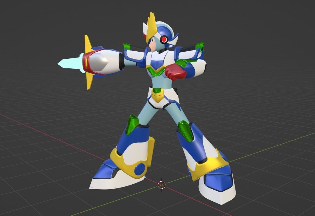 Megaman Blade Armor - Mega Man X6 3D model rigged | CGTrader