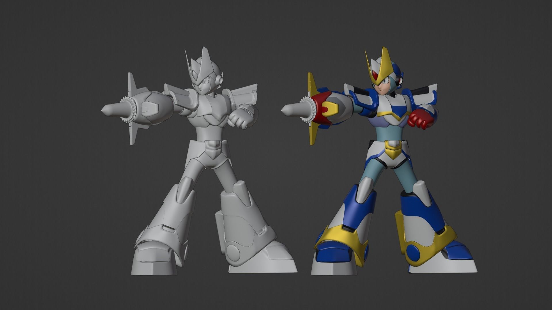 Megaman Blade Armor - Mega Man X6 3D model rigged | CGTrader