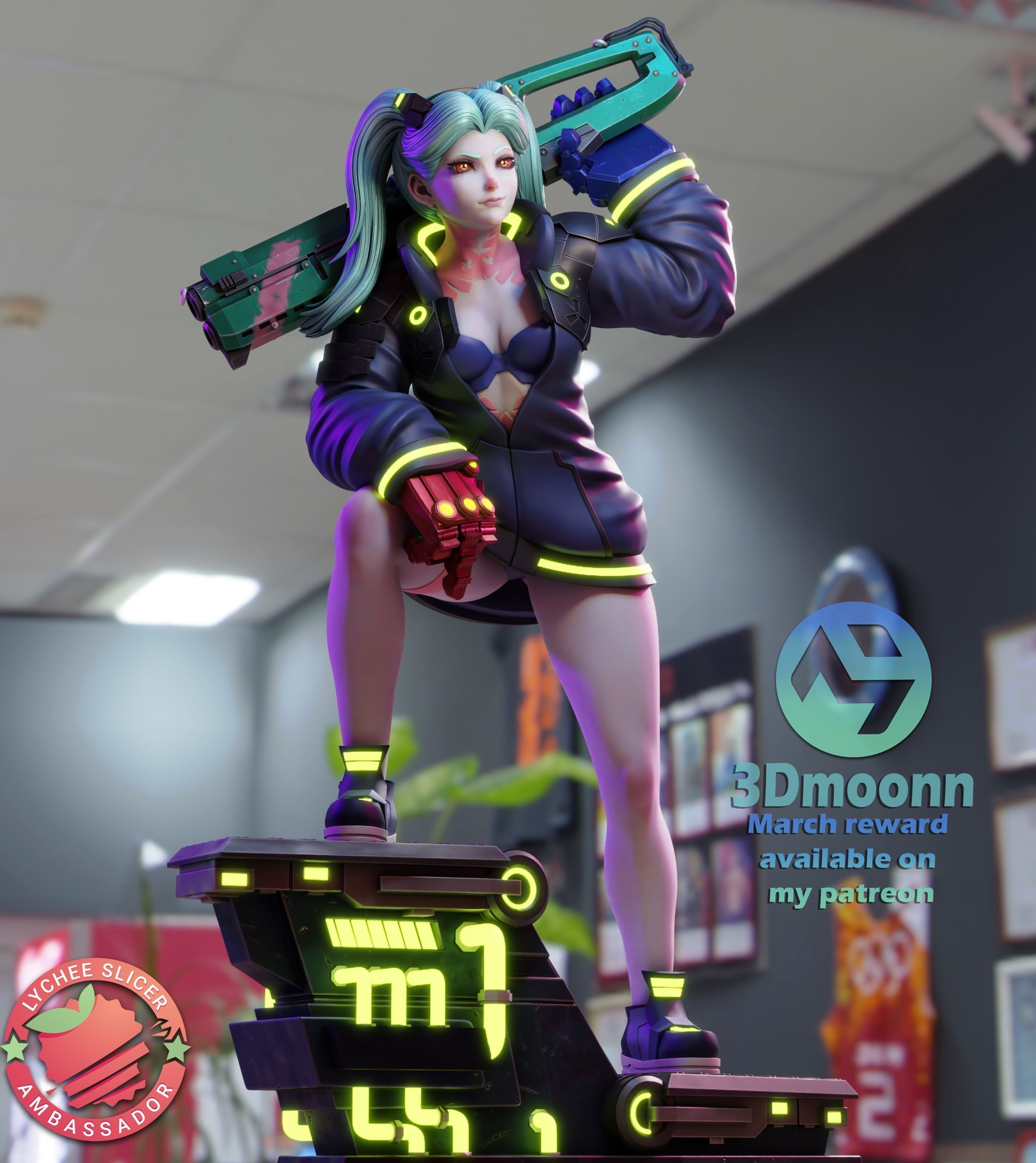 Rebecca - Cyberpunk 3D model 3D printable | CGTrader