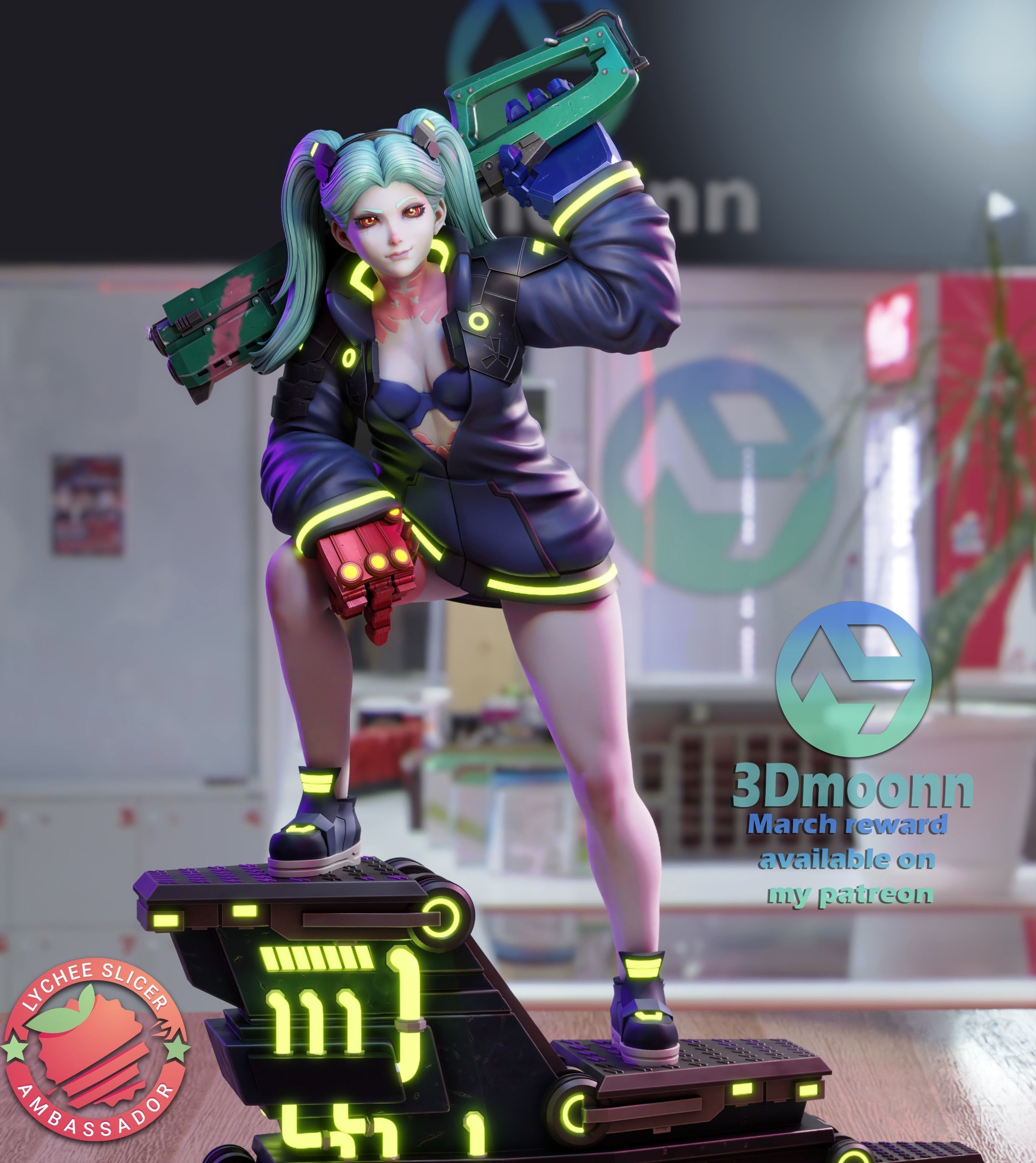 Rebecca - Cyberpunk 3D model 3D printable | CGTrader