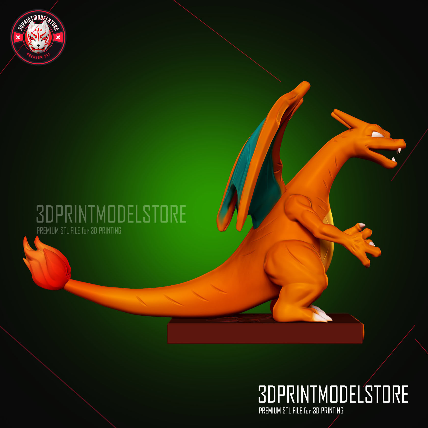 Charizard Pokemon Statue 3D model 3D printable | CGTrader