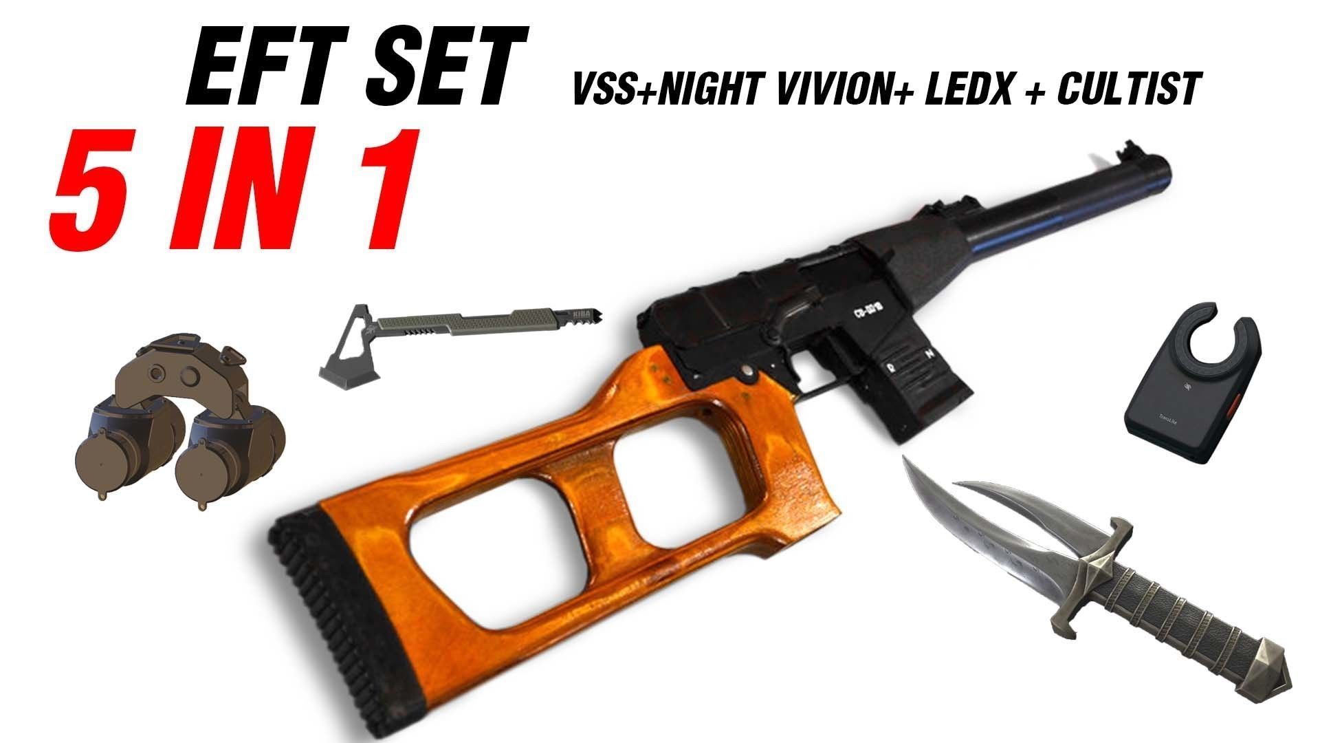 Escape from Tarkov set Vss Ledx Night vision Cultist tomahawk 3d 3D ...