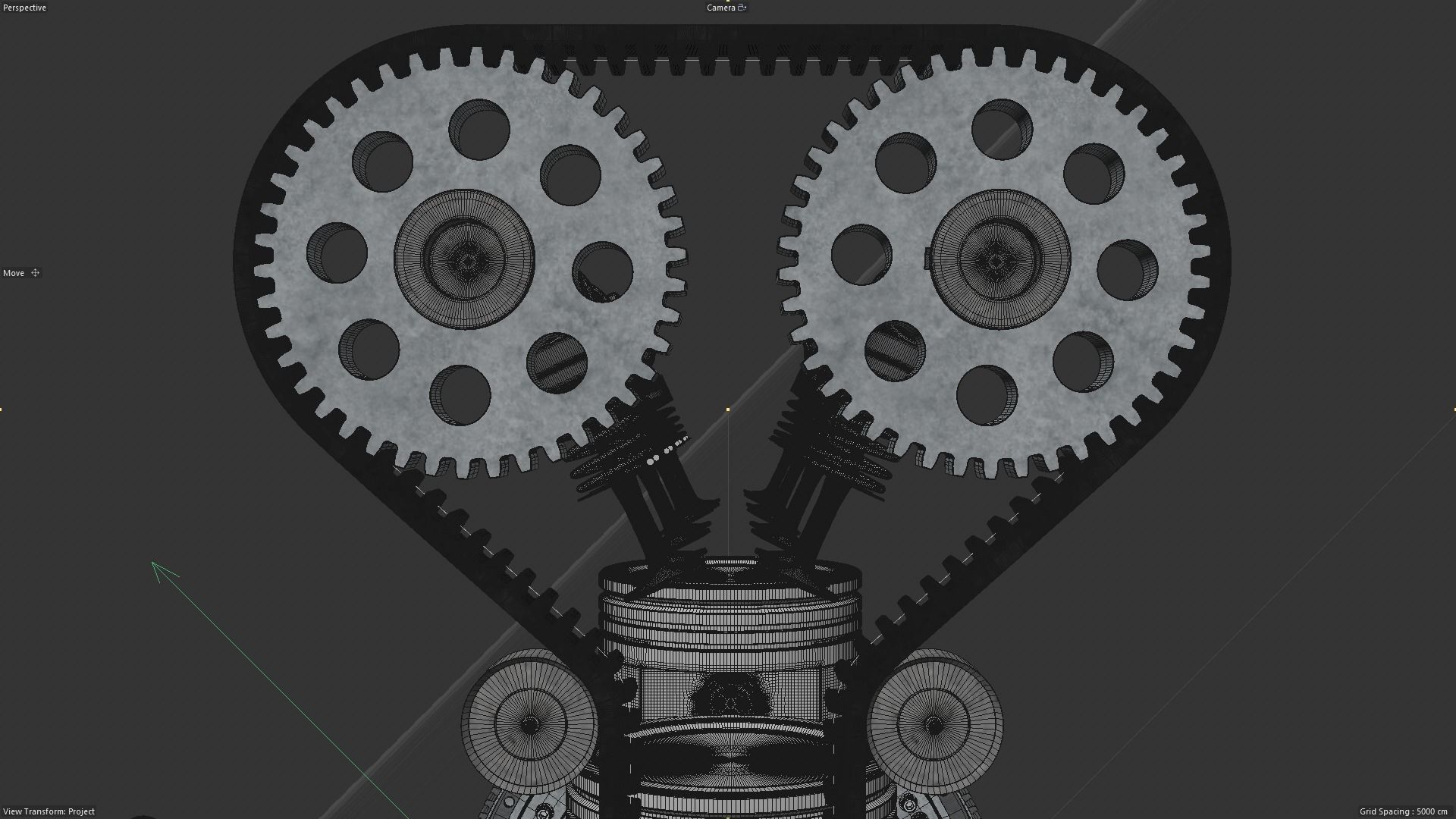 Motor eight-cylinder engine piston free 3D model animated rigged | CGTrader