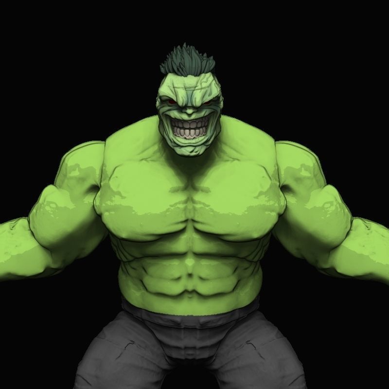 HULK HEAD 1 12 EVIL SMILE 3D model 3D printable | CGTrader