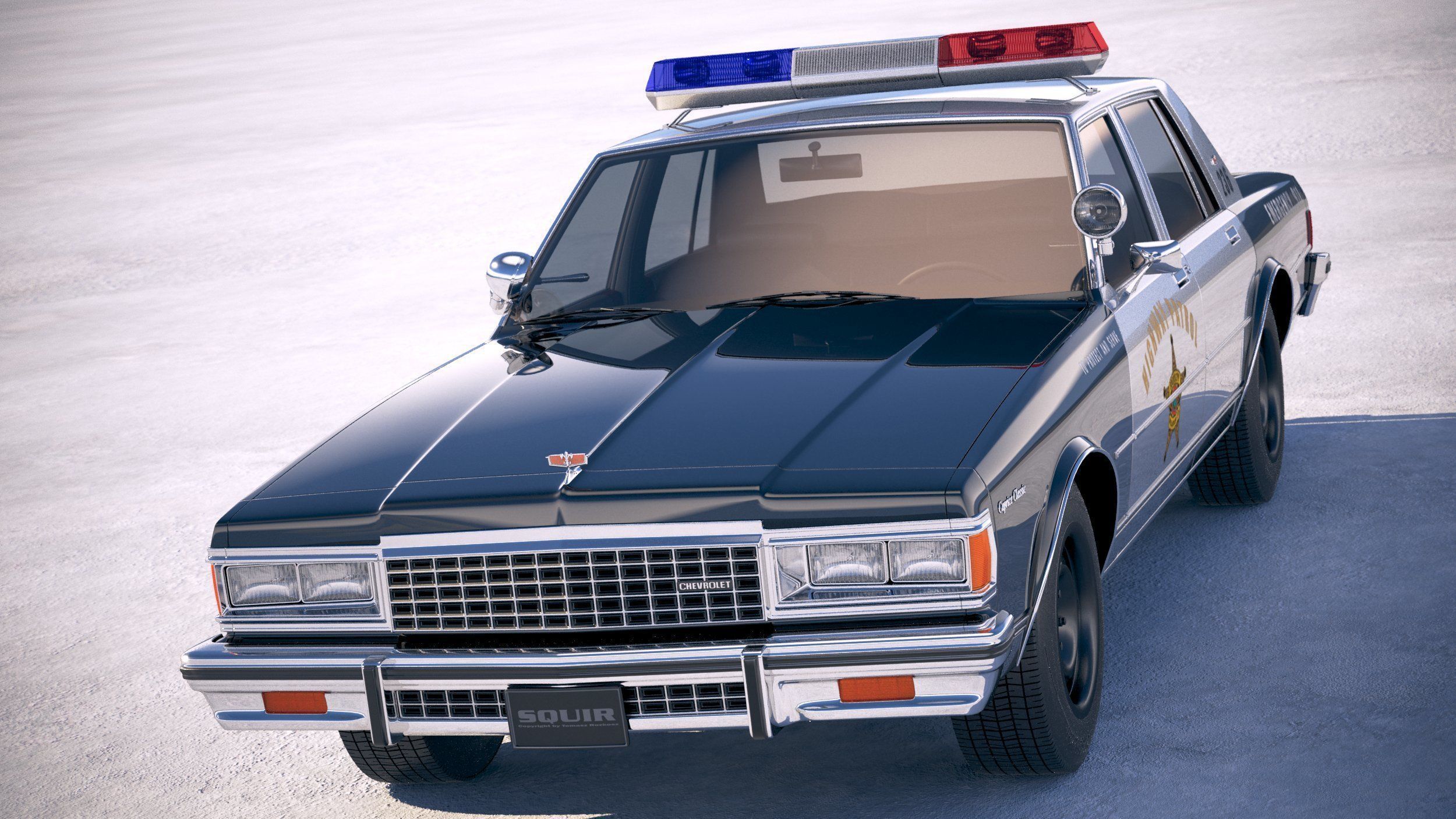 Chevrolet Caprice Police Car CG 1978 3D model | CGTrader