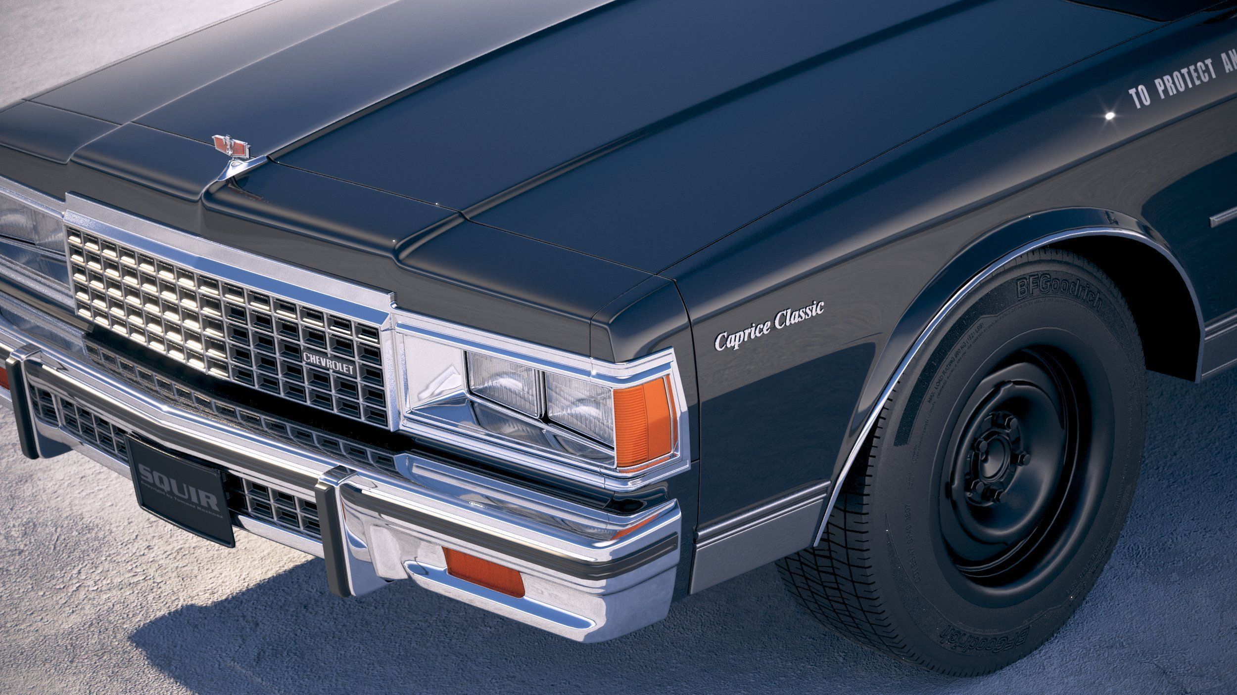 Chevrolet Caprice Police Car CG 1978 3D model | CGTrader